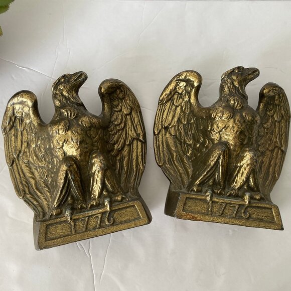 Colonial Virginia Hampton | Accents | Vintage Pair Of Brass Bald Eagle ...